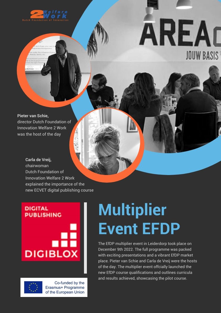 Dutch EfDP Multiplier Event | Dutch Foundation of Innovation Welfare 2 Work